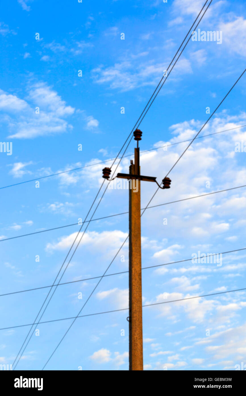 High-voltage power poles Stock Photo - Alamy