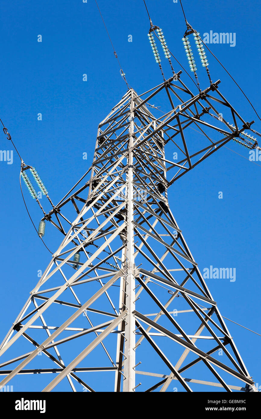 High-voltage power poles Stock Photo - Alamy