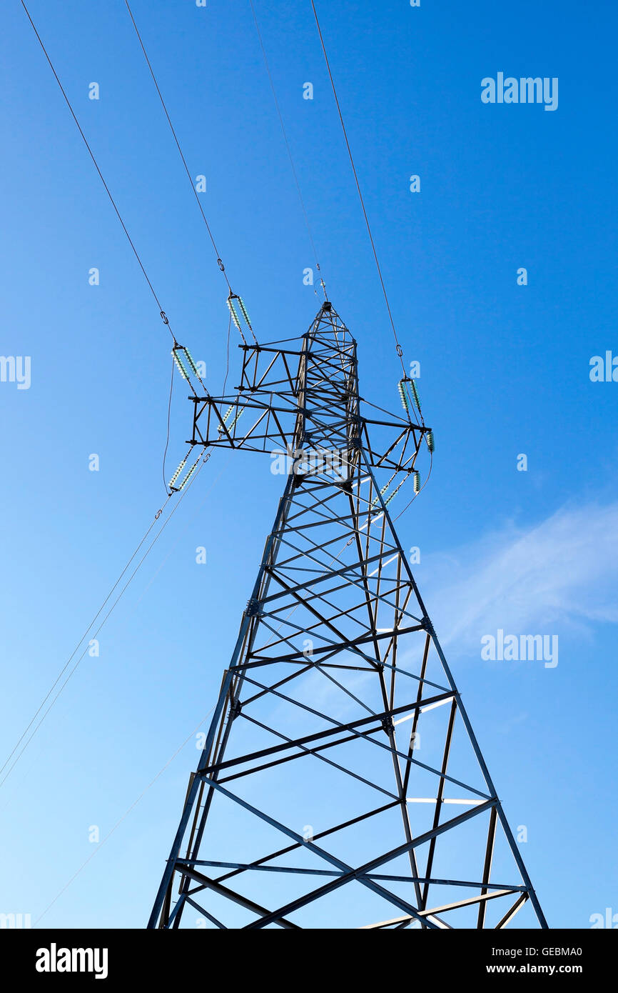 High-voltage power poles Stock Photo - Alamy