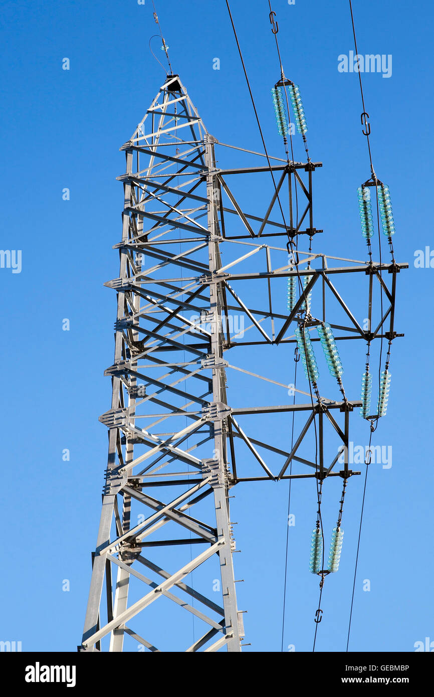 High-voltage power poles Stock Photo - Alamy