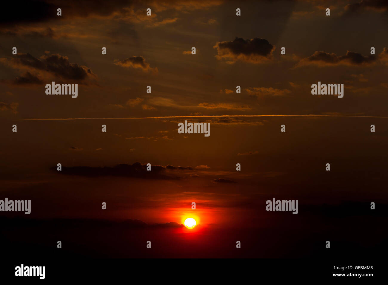 disk of the sun, sunset Stock Photo - Alamy