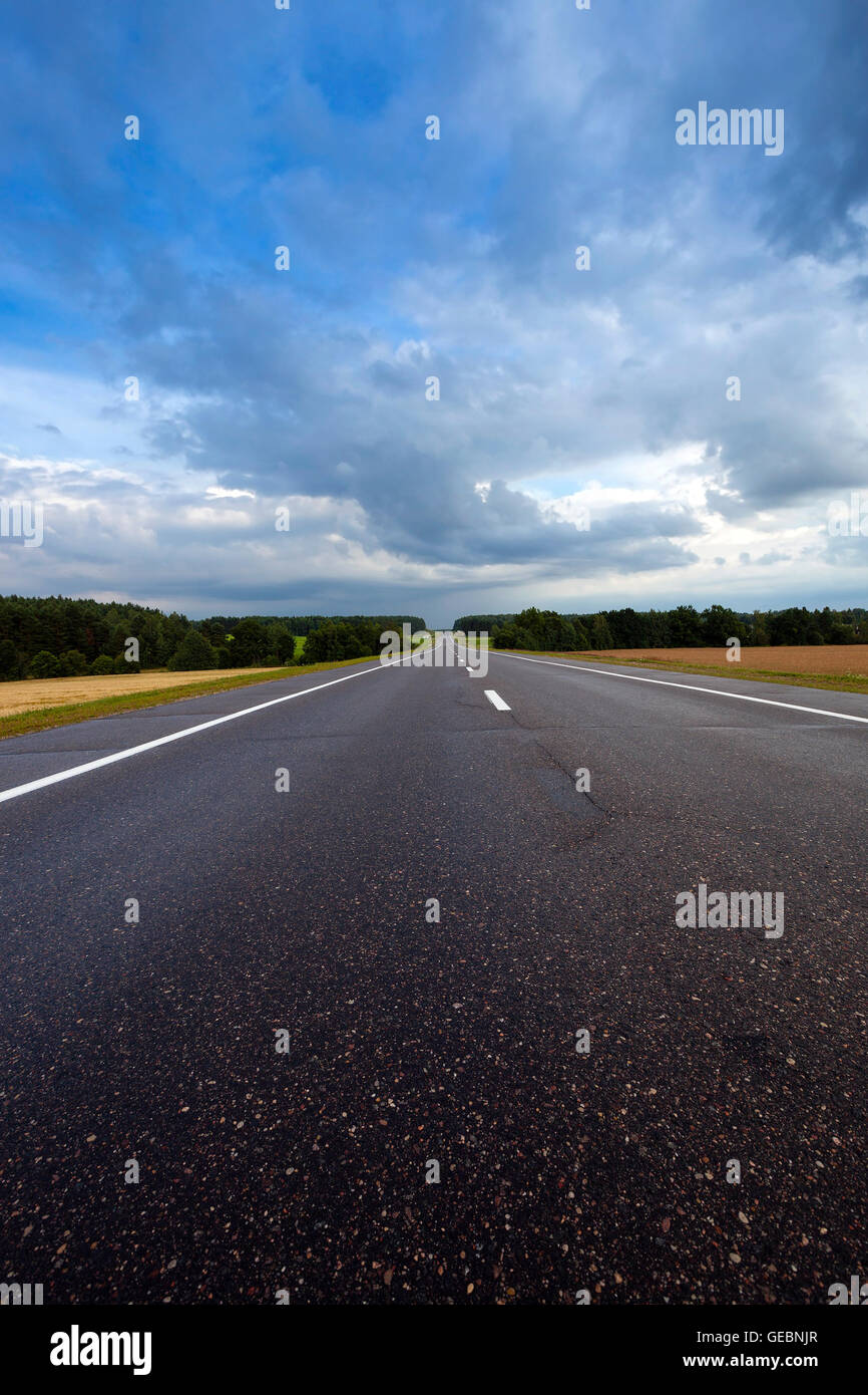 small road, Belarus Stock Photo - Alamy
