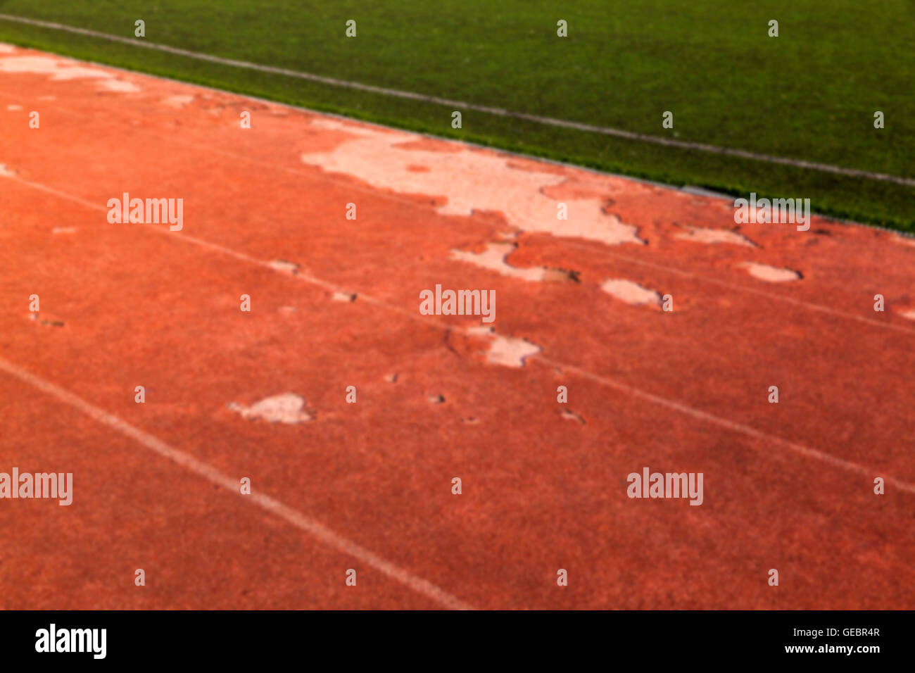 spoiled jogging track Stock Photo - Alamy