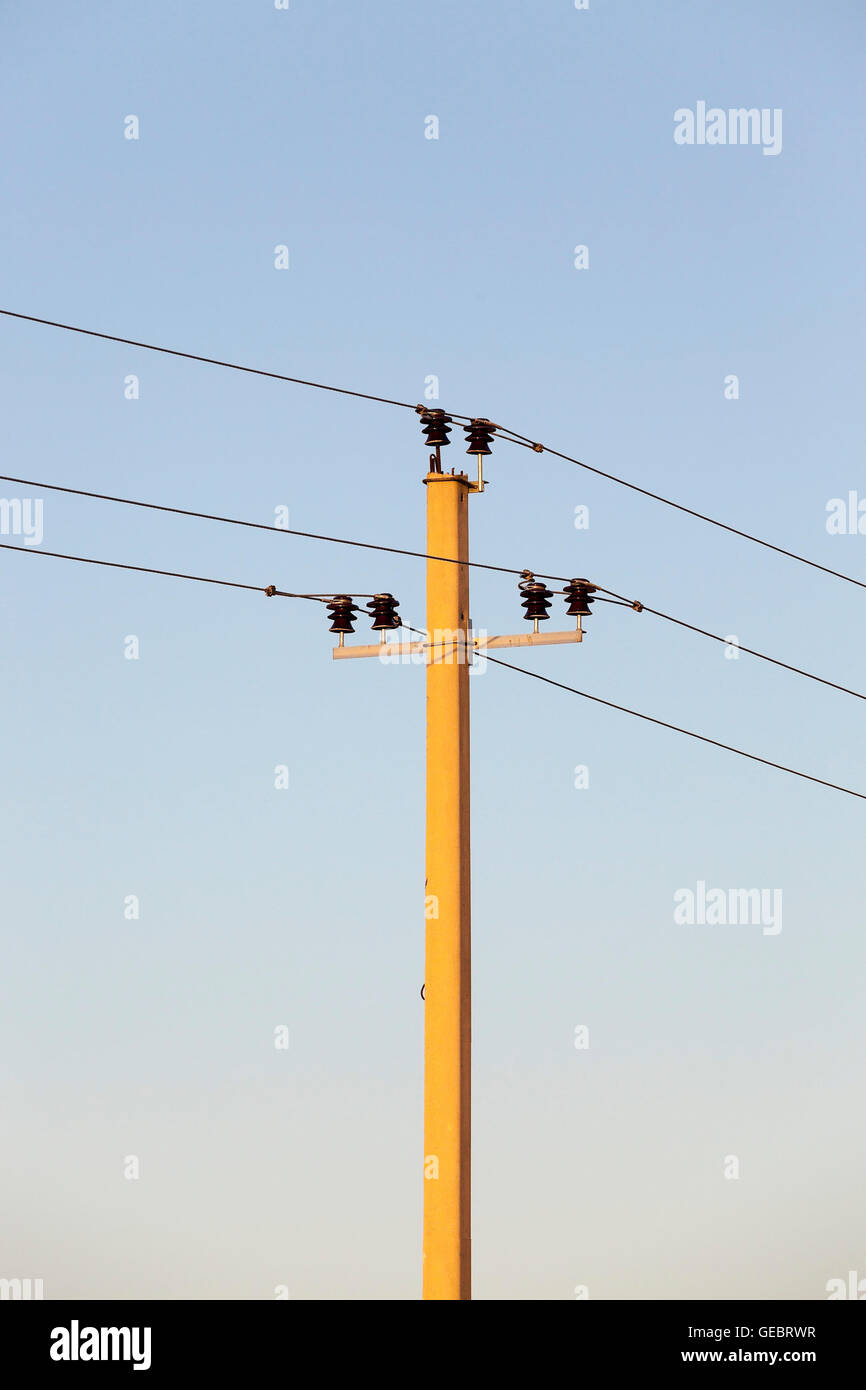 High-voltage power poles Stock Photo - Alamy