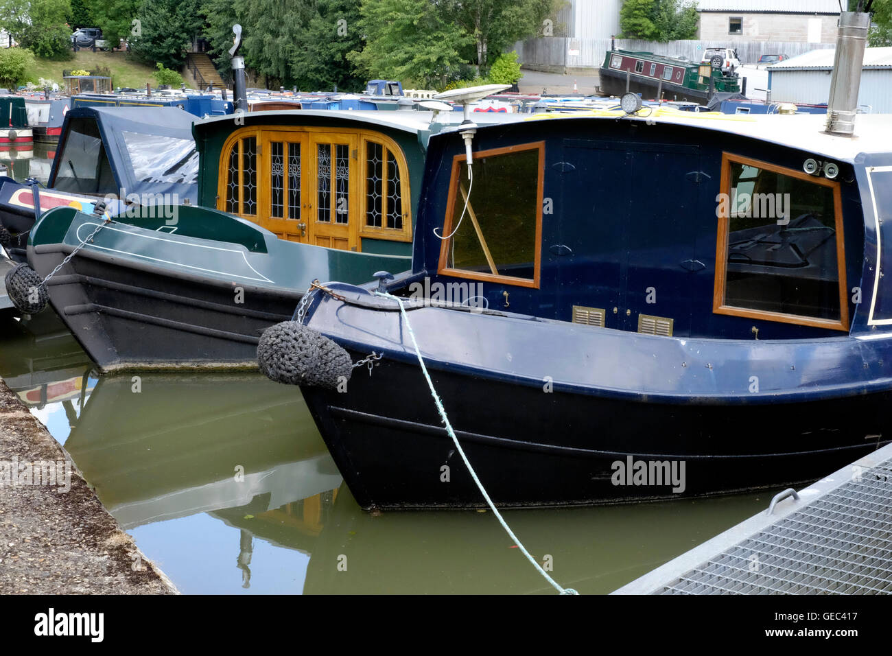 wider dutch style barges at whilton marina near daventry england uk ...