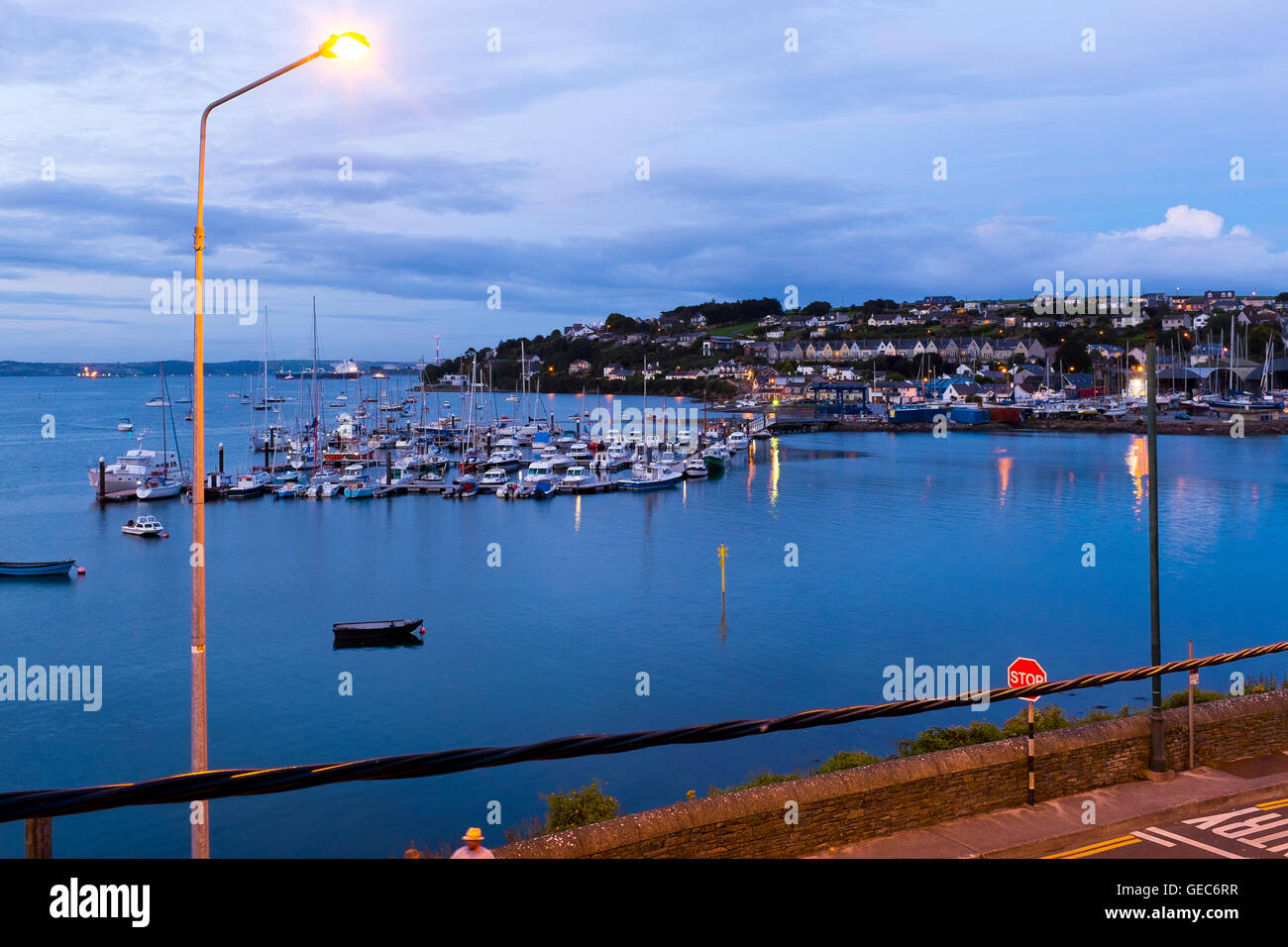A view across Crosshaven, a harbour used by both yachts and commercial ...