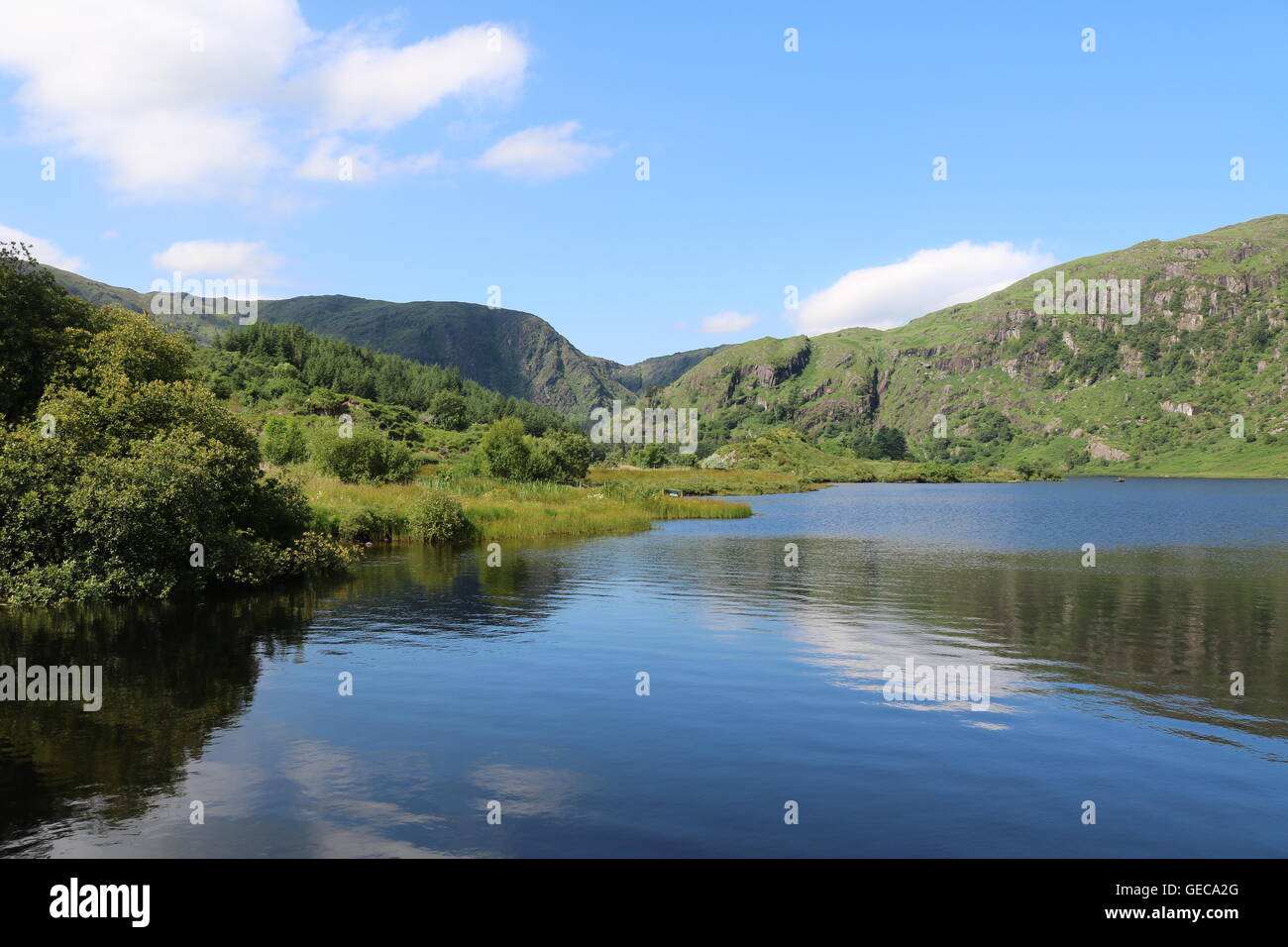 Gougane Barra, West Cork, Ireland, showing the lake and hills where ...