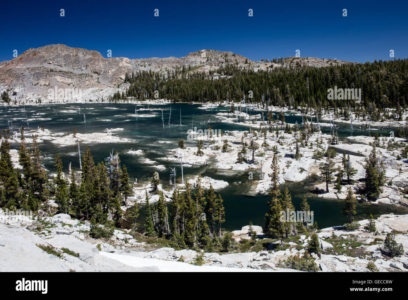Lake Aloha is a beautiful, remote glacial basin in the Sierra Nevada ...