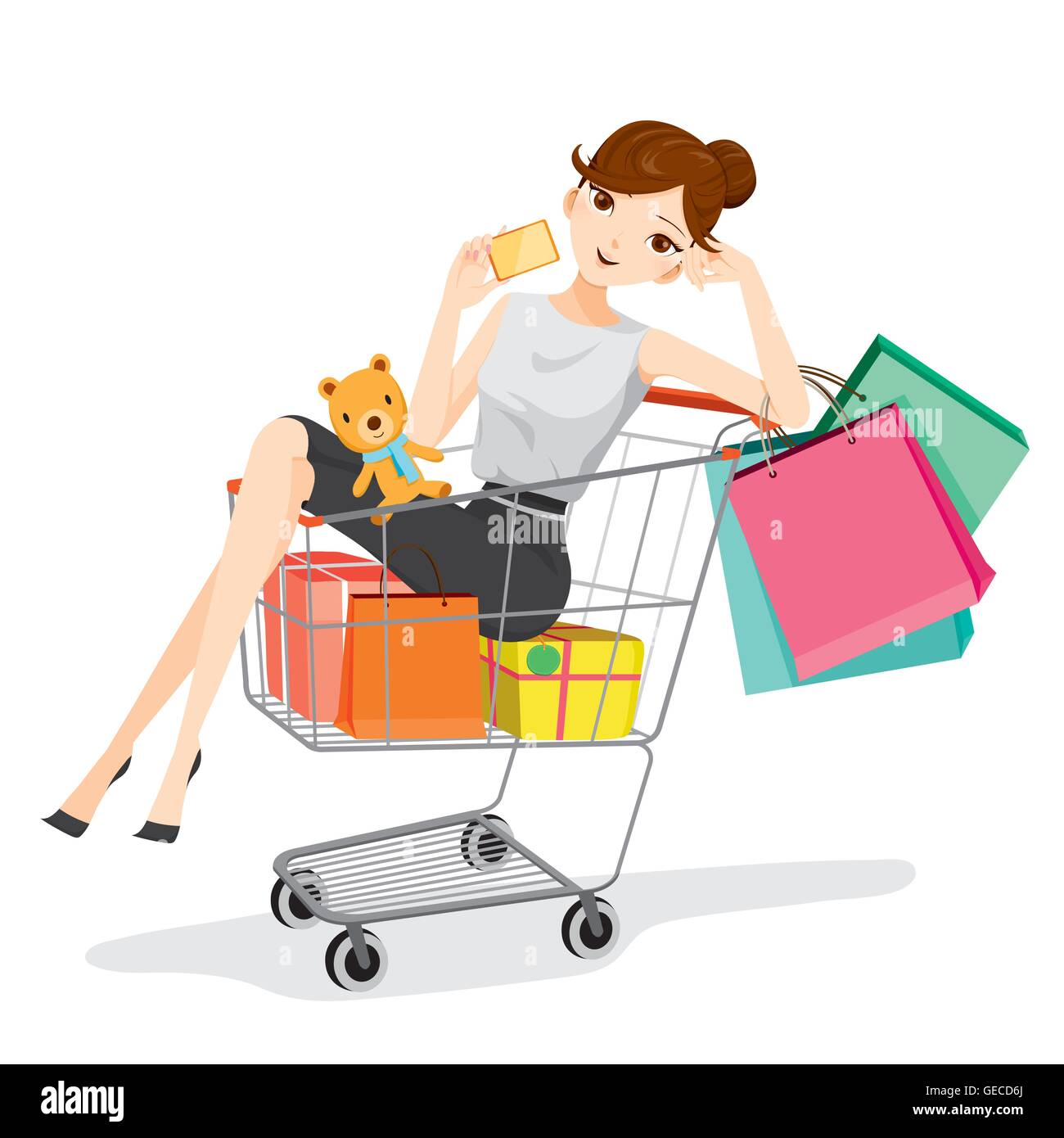 Store gift card woman Stock Vector Images - Alamy