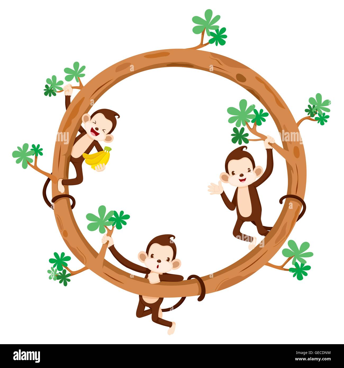 Primate tree fruit Stock Vector Images - Alamy