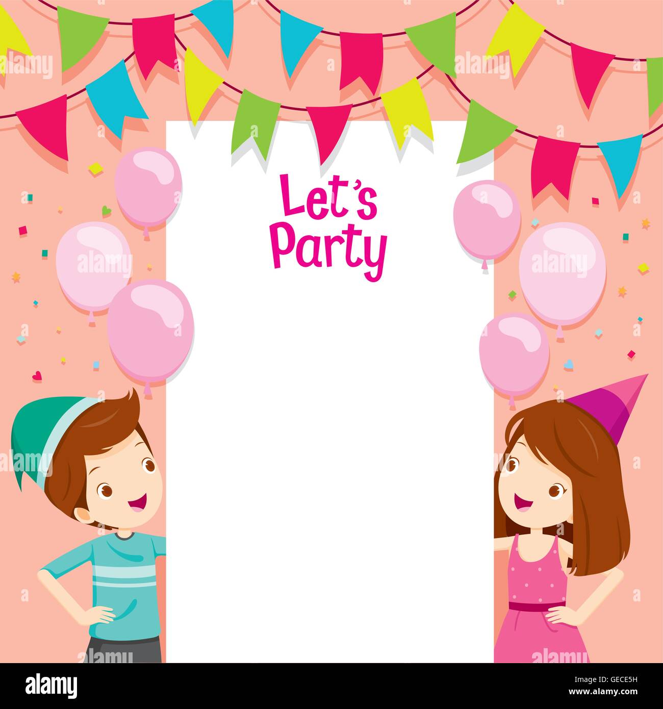 Boy And Girl On Party Frame, Party, Banquet, Feast, Celebration ...