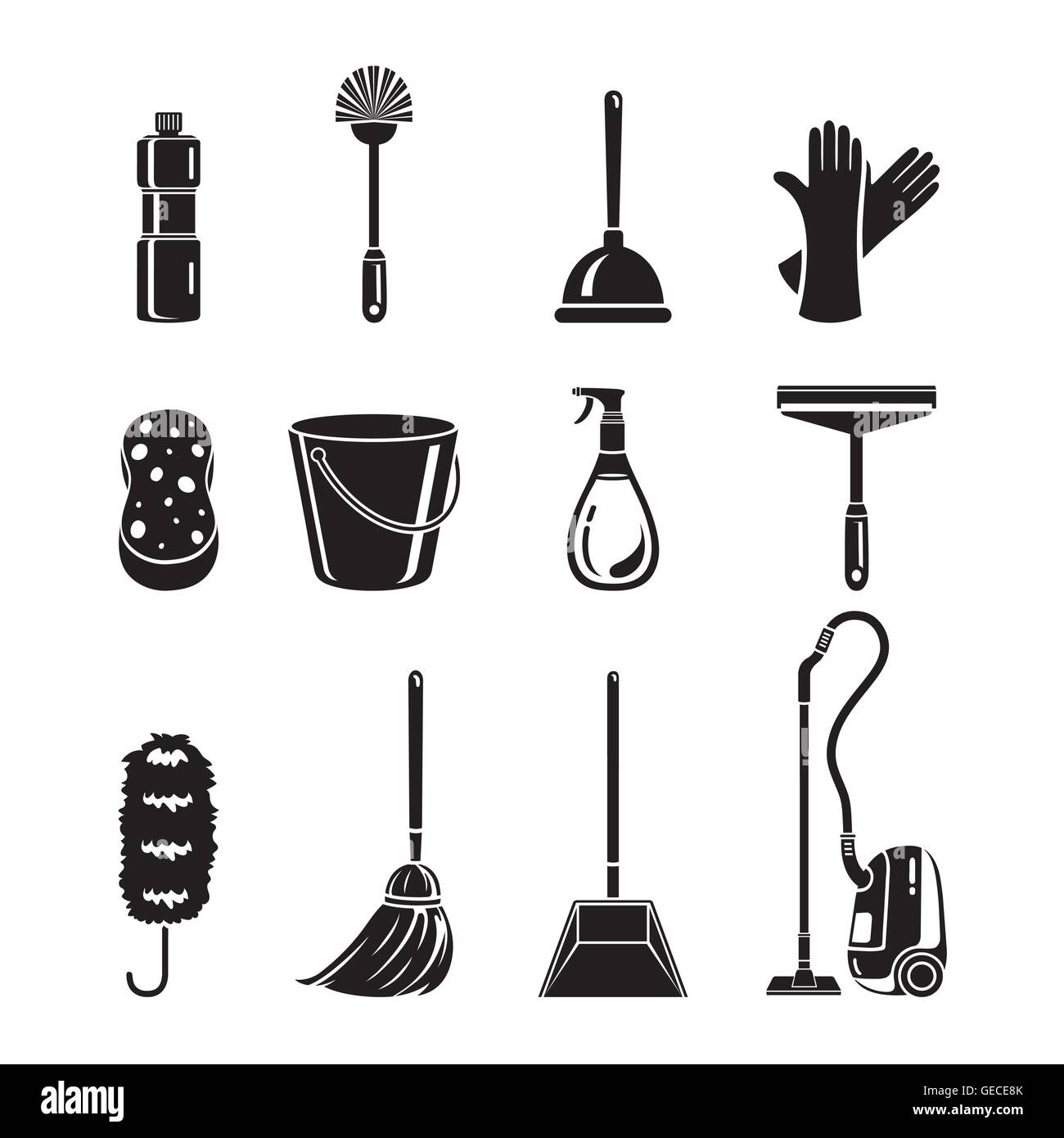 Housework icons hi-res stock photography and images - Alamy