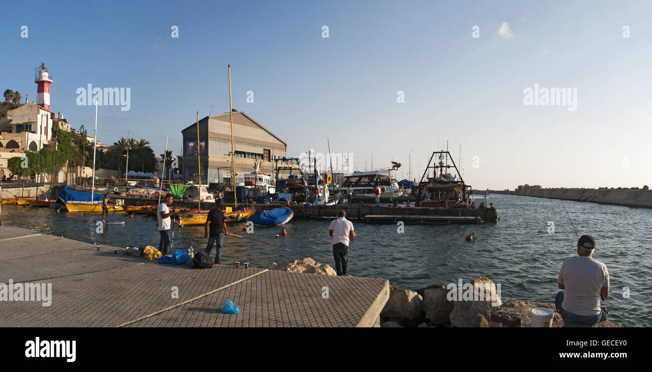 Israel, Middle East: panoramic view of the Old City of Jaffa, the ...