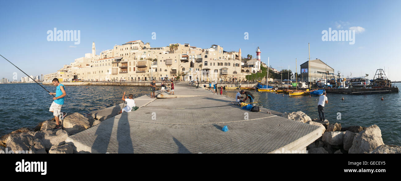 Israel, Middle East: panoramic view of the Old City of Jaffa, the ...