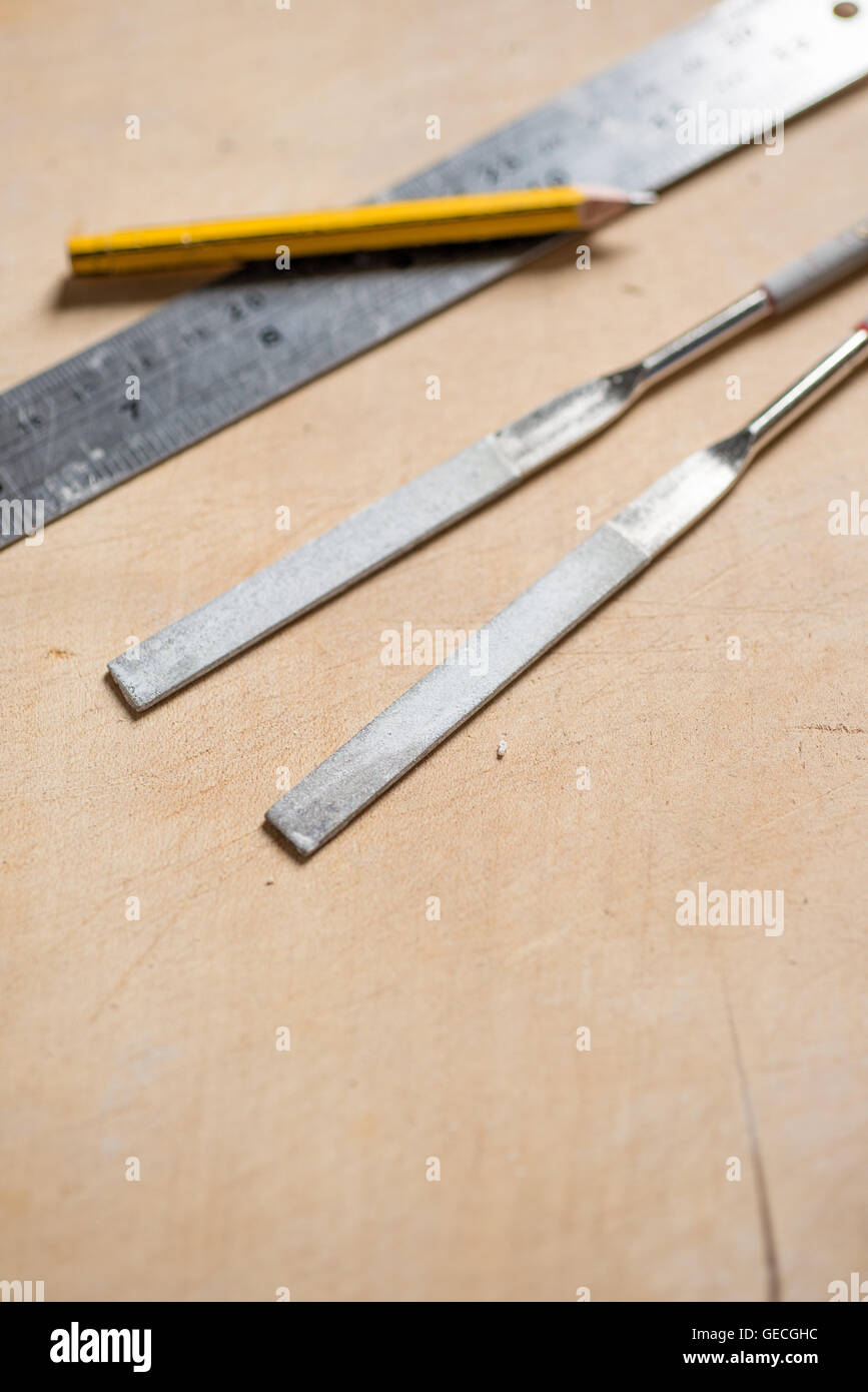 Pencil and ruler hi-res stock photography and images - Alamy