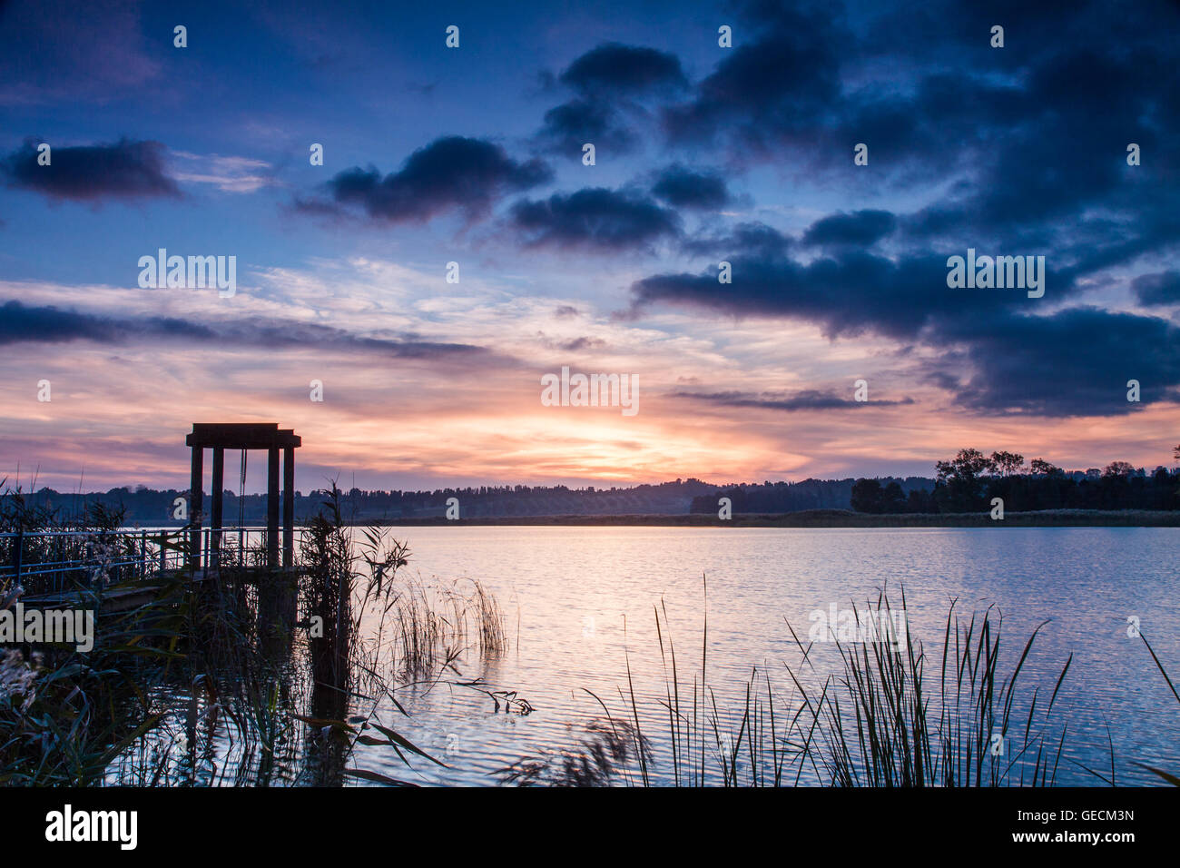 Laghi Alimini al tramonto, in salento, puglia, otranto Stock Photo - Alamy