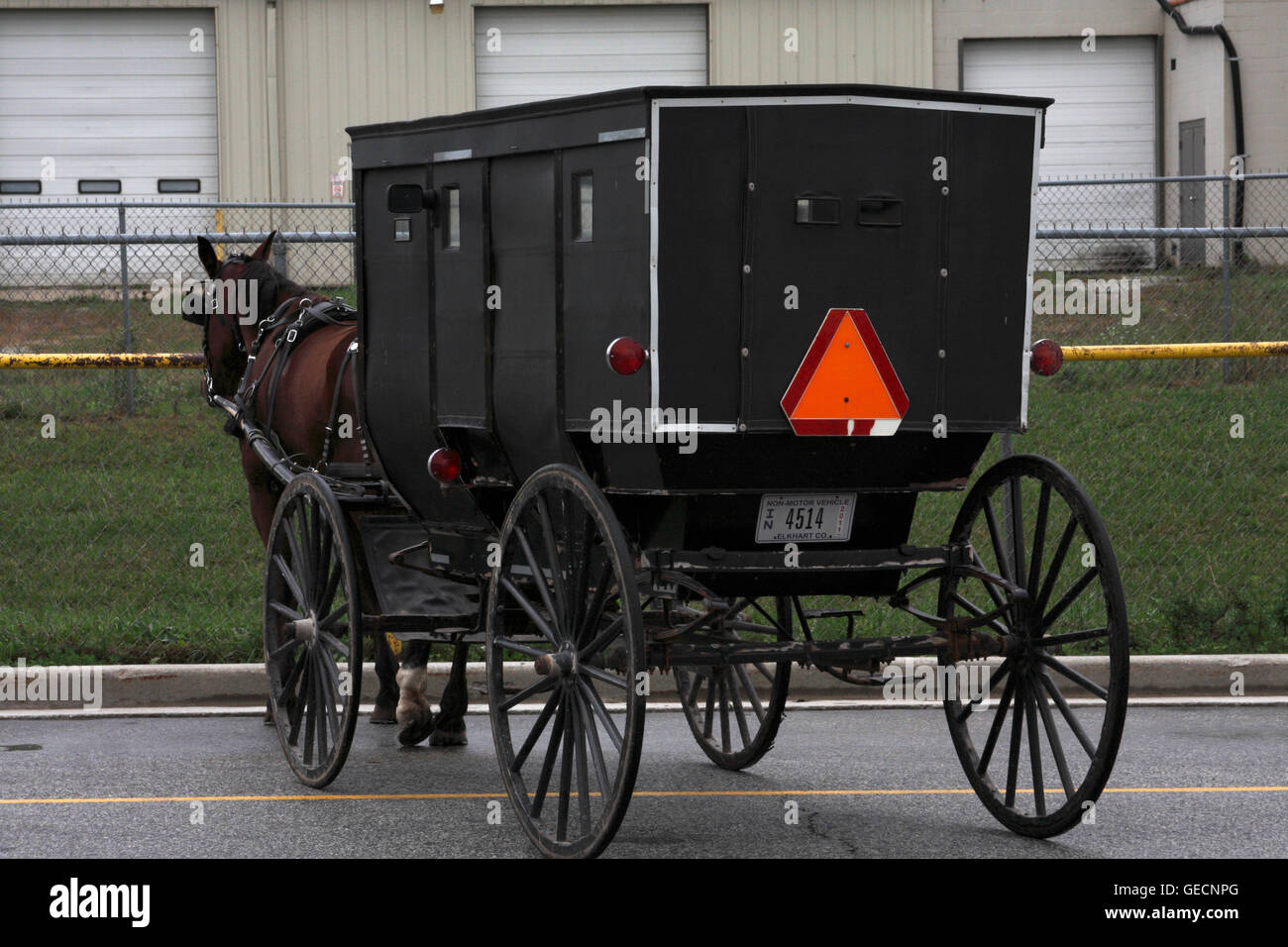 Amish buggy, Goshen, Indiana, USA Stock Photo - Alamy