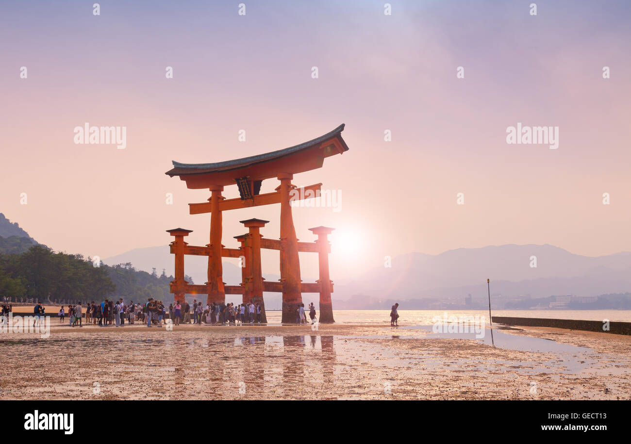 The floating torii gate of Itsukushima Shrine, Japan Stock Photo - Alamy