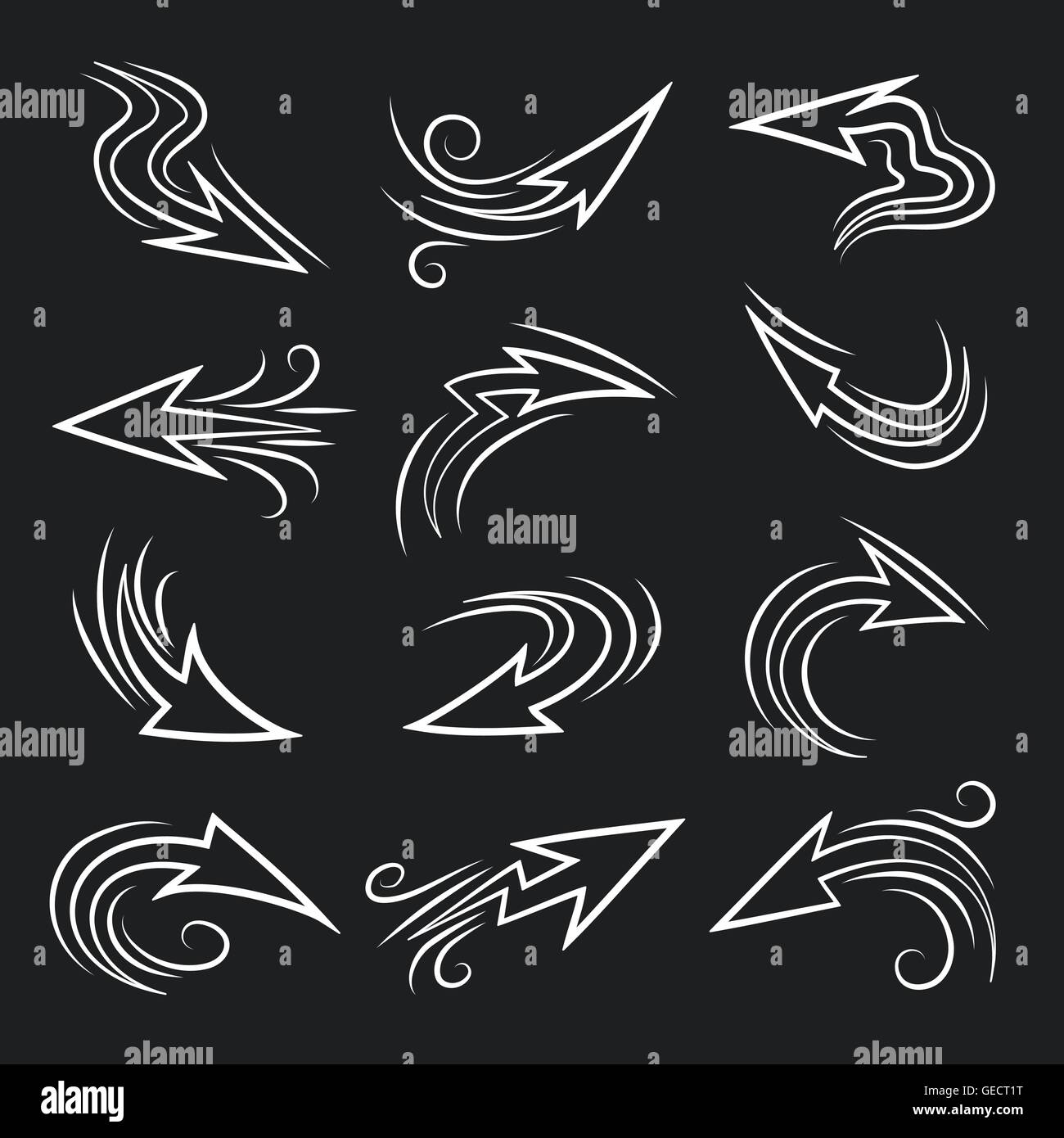 Set hand made simple Stock Vector Images - Alamy