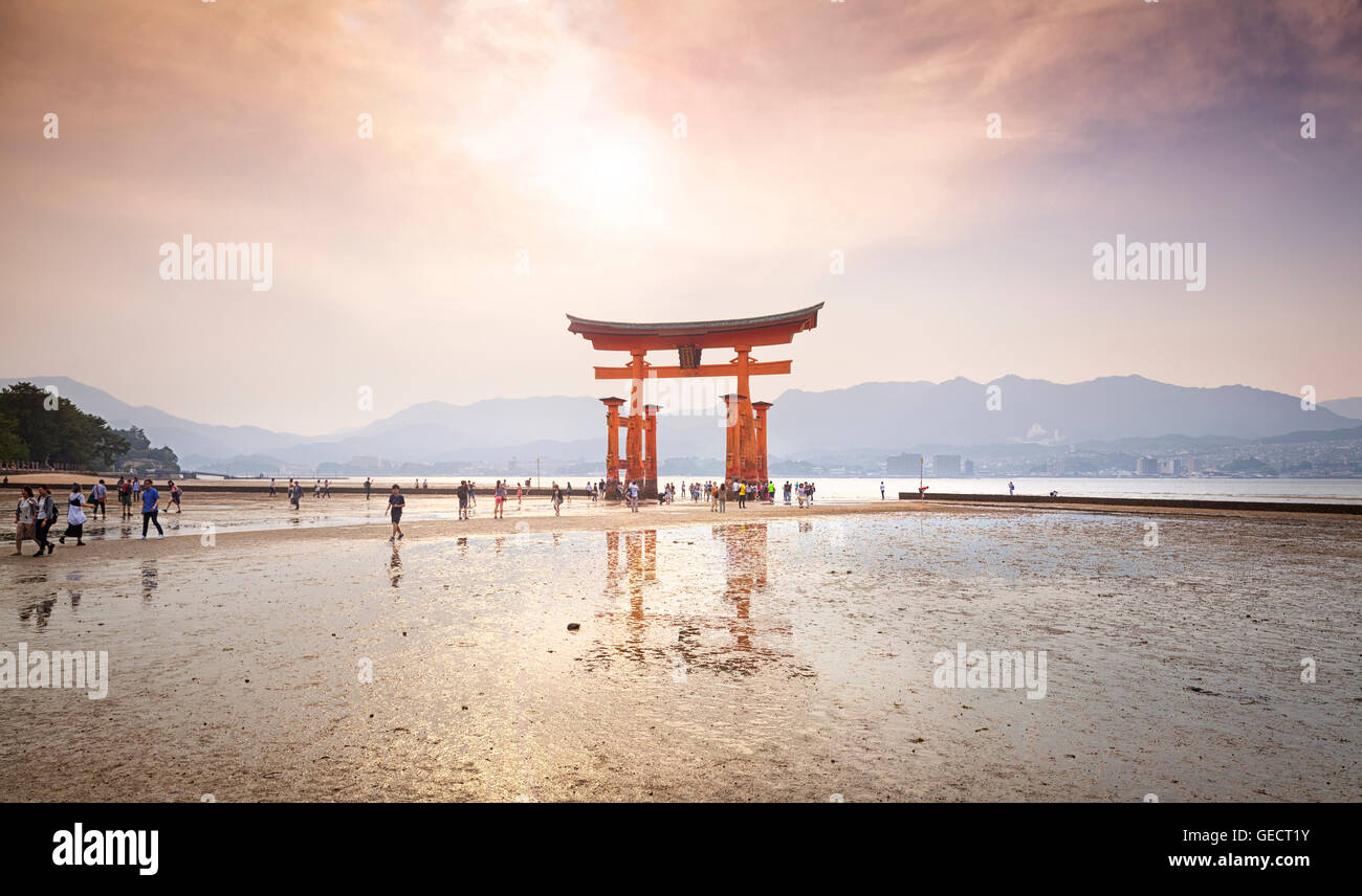The floating torii gate of Itsukushima Shrine, Japan Stock Photo - Alamy