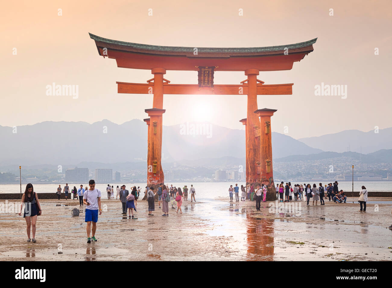 The floating torii gate of Itsukushima Shrine, Japan Stock Photo - Alamy