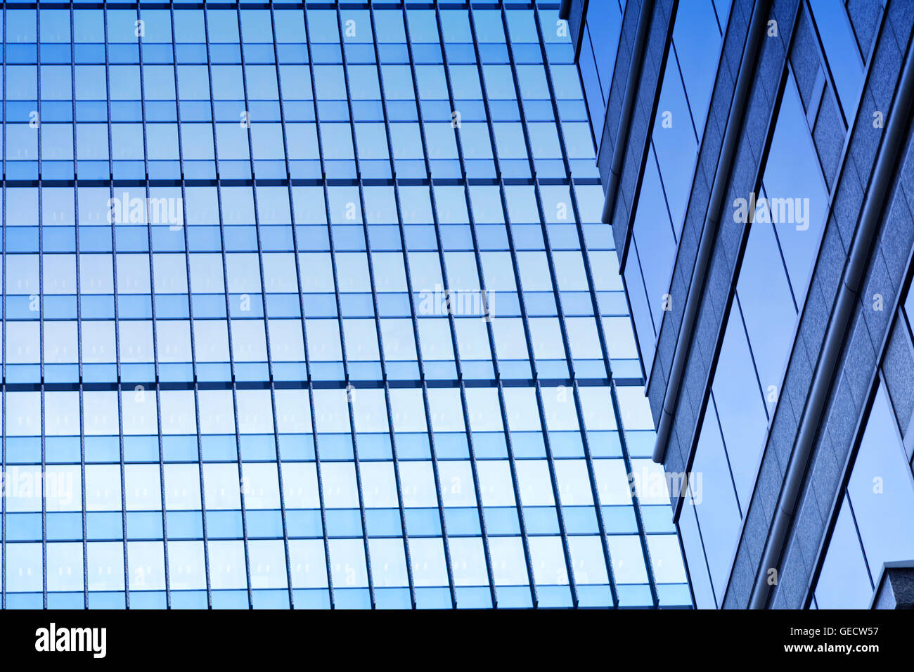 Modern architecture in Tokyo,glass wall background of an office ...