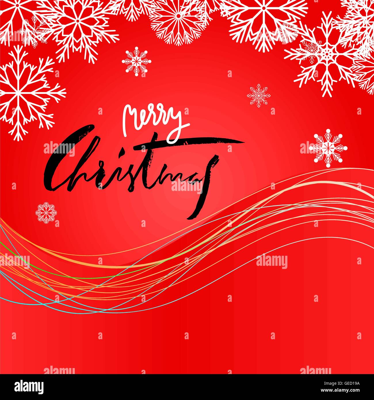 Merry christmas stylized lettering Stock Vector Images - Alamy