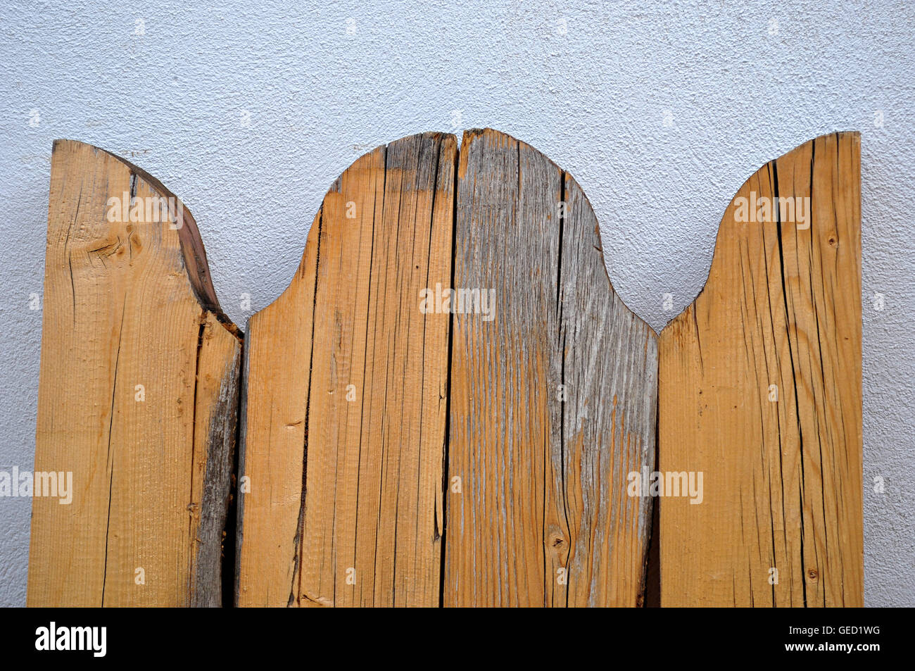 rounded wooden boards Stock Photo - Alamy