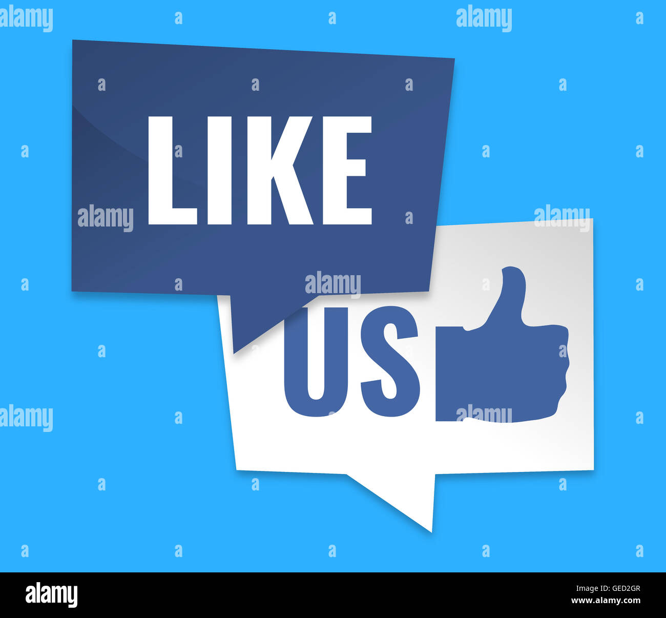 like us symbol icons small shadow design Stock Photo - Alamy
