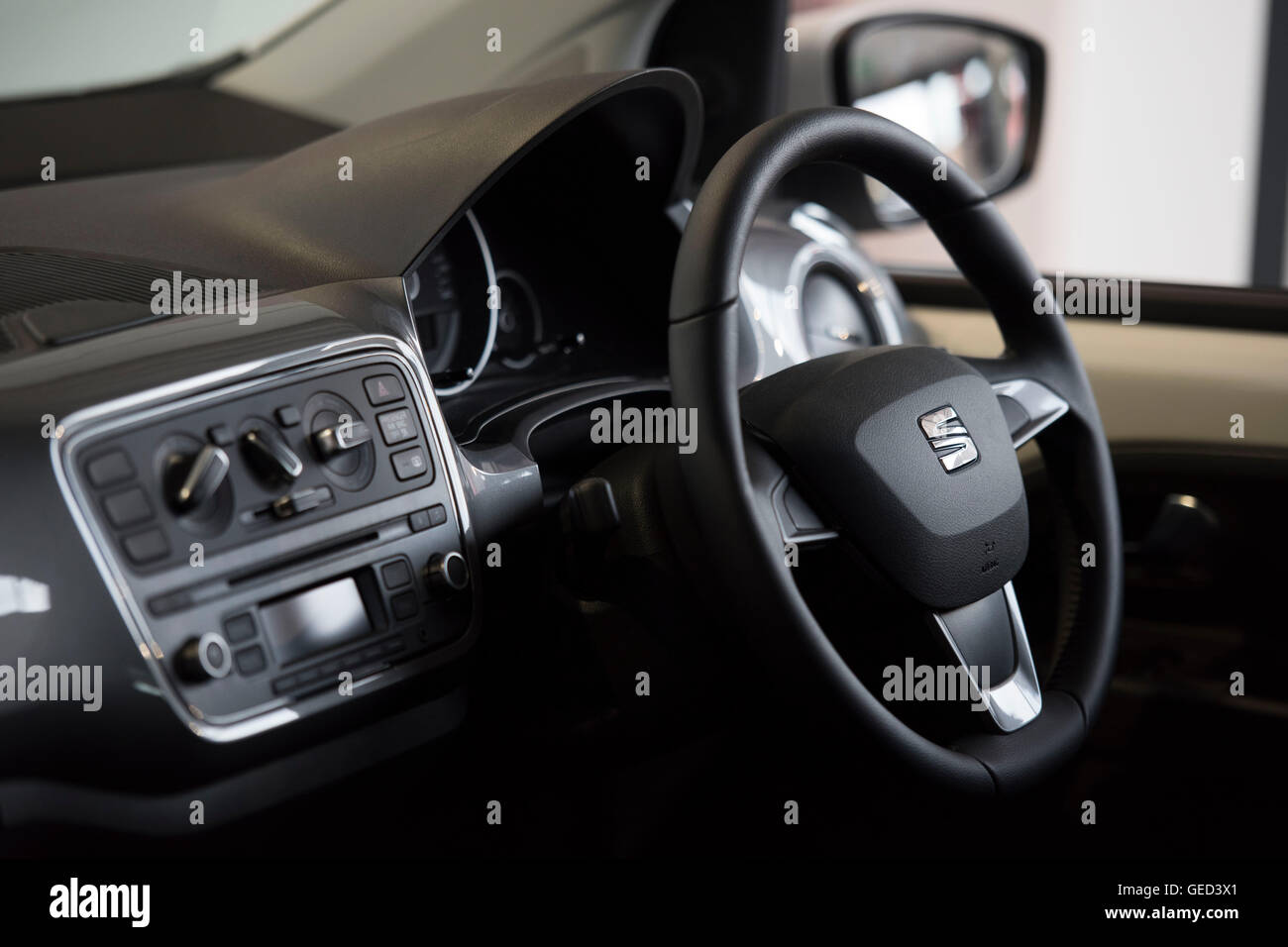 Interior picture of a SEAT car Stock Photo - Alamy