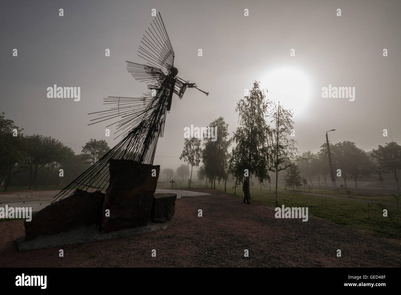 Chernobyl memorial angel statue hi-res stock photography and images - Alamy