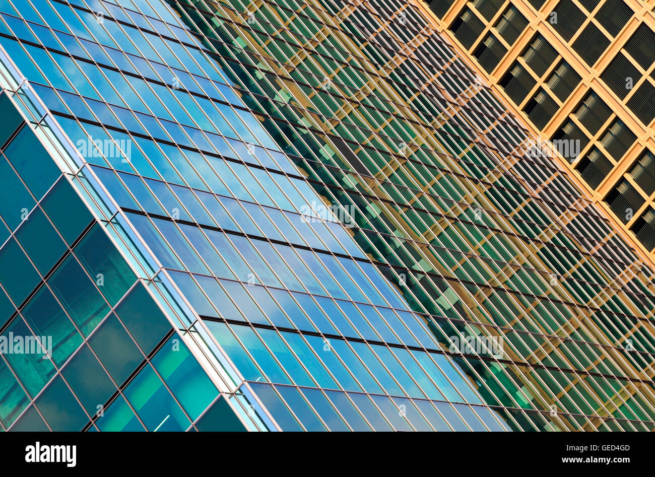 Architecture in glass tokyo wall background hi-res stock photography ...