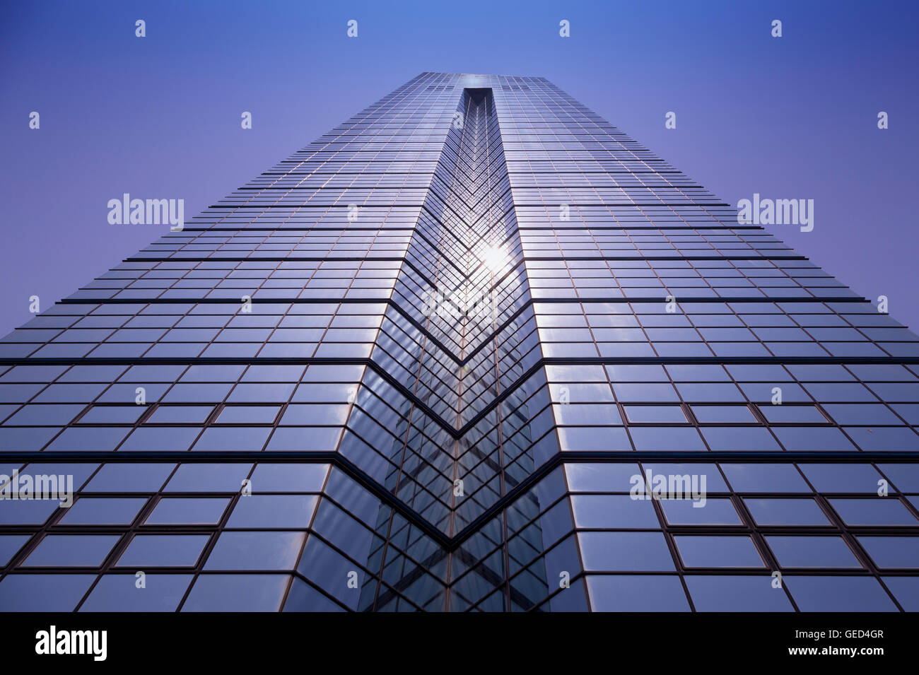 Modern architecture in Tokyo,glass wall background of an office ...