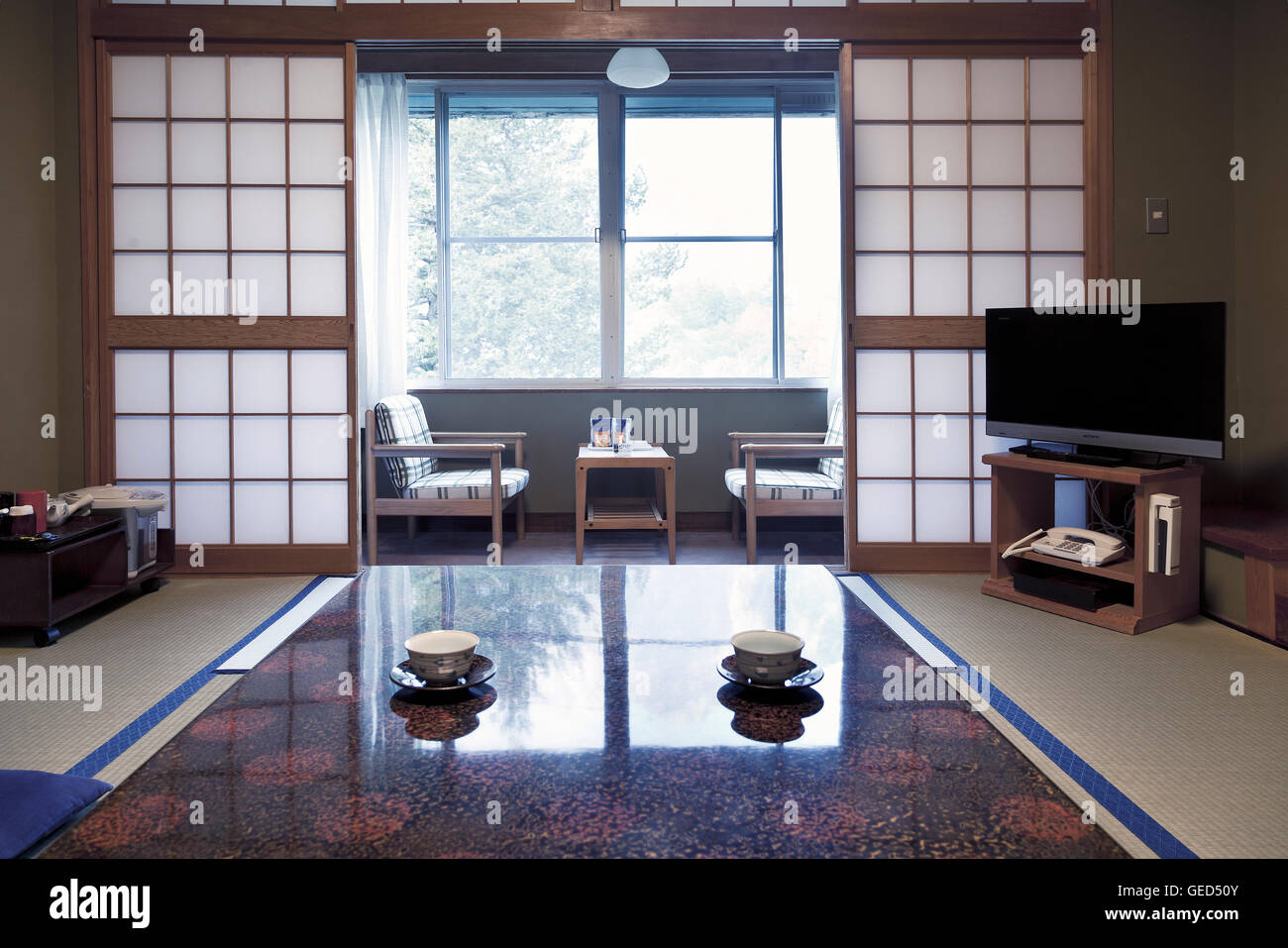 KAMIKOCHI,JAPAN- MAY 22,2016: traditional Japanese room in traditional ...