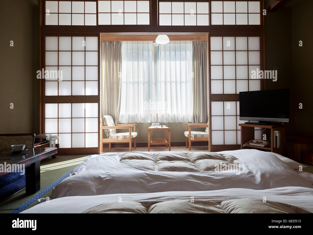 KAMIKOCHI,JAPAN- MAY 22,2016: traditional Japanese room in traditional ...