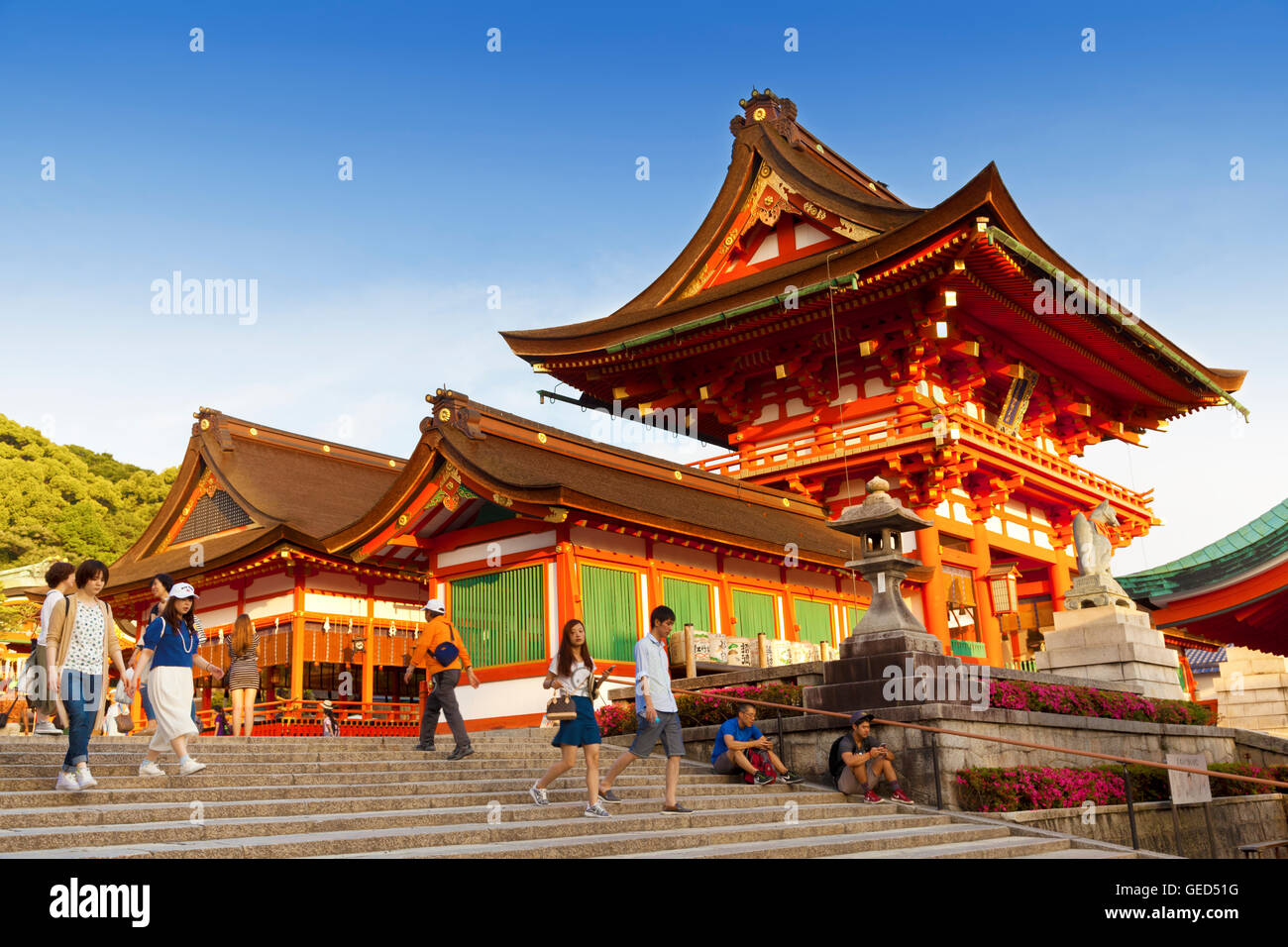 Fushimi Inari shrine, one of famous landmarks in Kyoto, Japan Stock ...