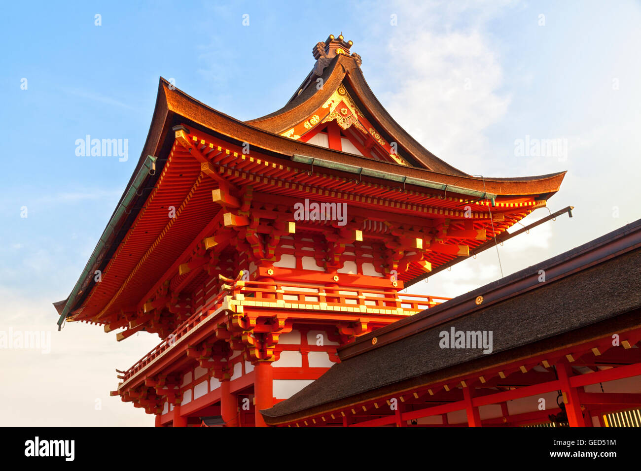 Fushimi Inari shrine, one of famous landmarks in Kyoto, Japan Stock ...