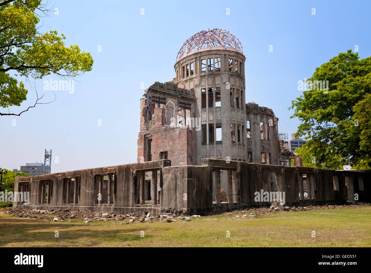 View on the atomic bomb dome in Hiroshima Japan. UNESCO World Heritage Site Stock Photo - Alamy