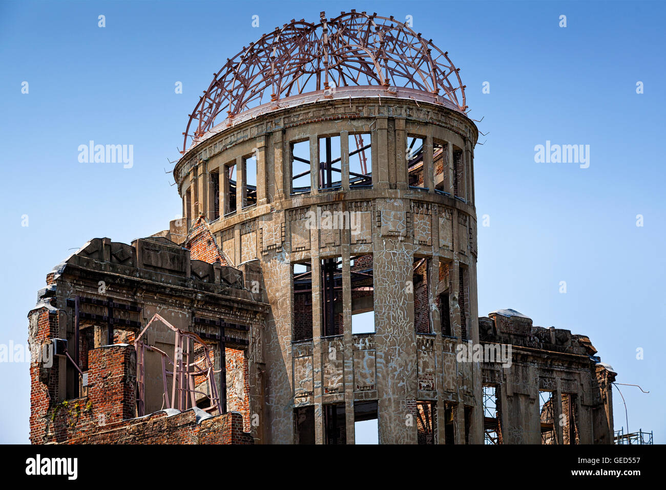 View on the atomic bomb dome in Hiroshima Japan. UNESCO World Heritage Site Stock Photo - Alamy