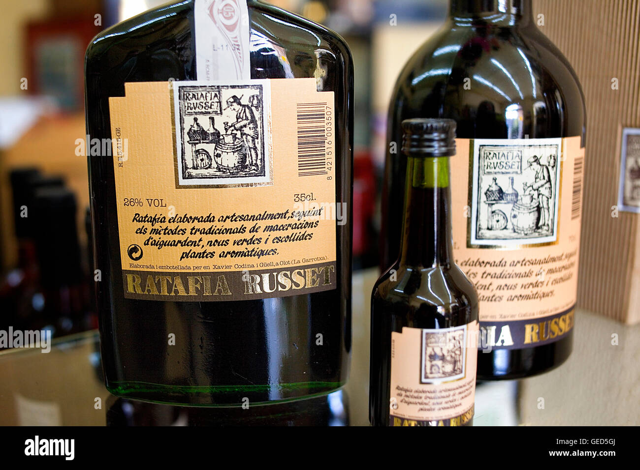 bottles of Ratafia in Ratafia Russet,warehouse of Ratafia,2 Santa Pau ...