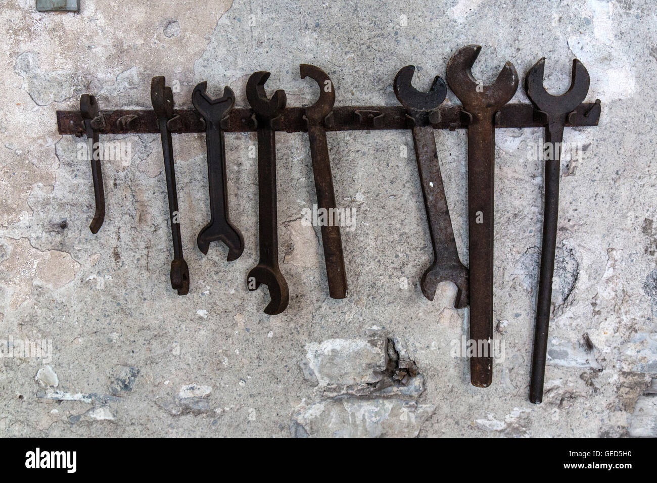 Spanners hanging hi-res stock photography and images - Alamy