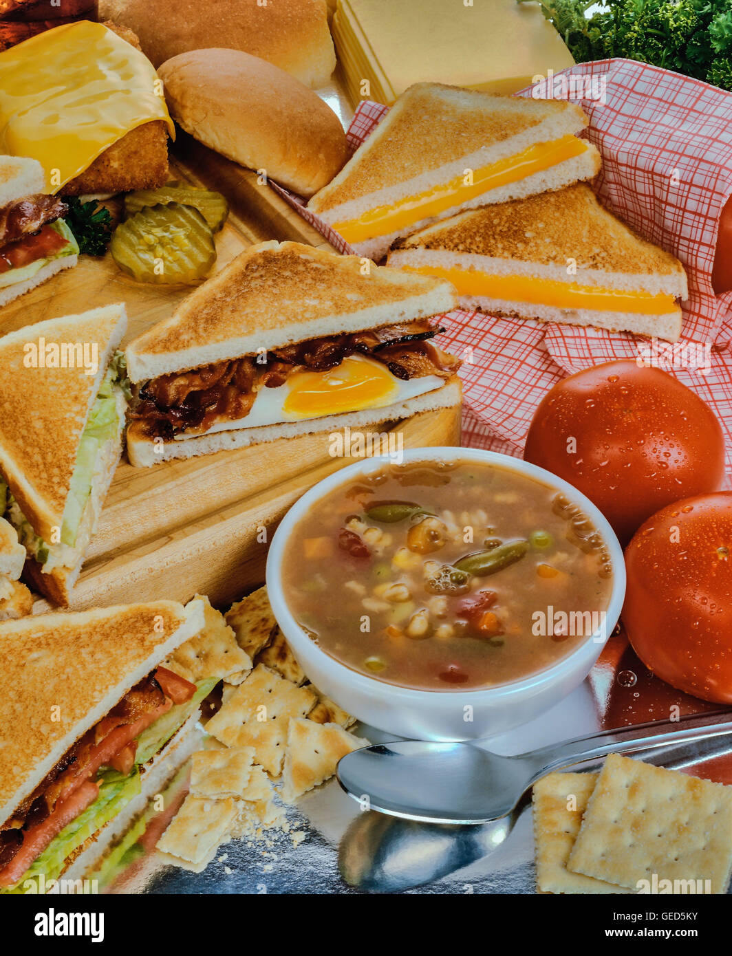 American food basics Stock Photo - Alamy