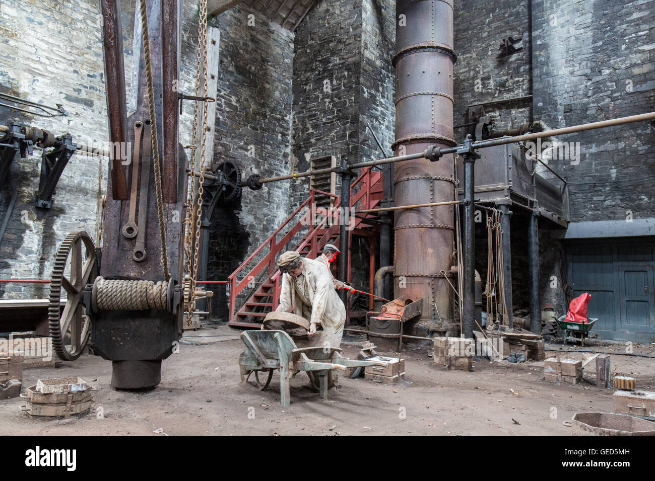 An exhibit at the National Slate Museum in Llanberis, North Wales. The ...