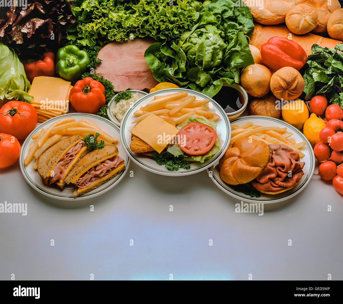 American food basics Stock Photo - Alamy