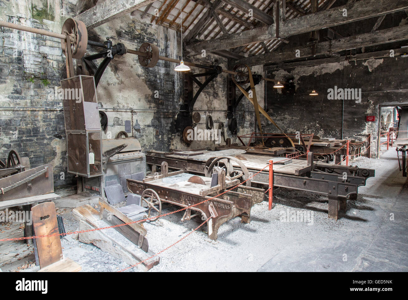 One of the exhibits inside the National Slate Museum in Llanberis ...