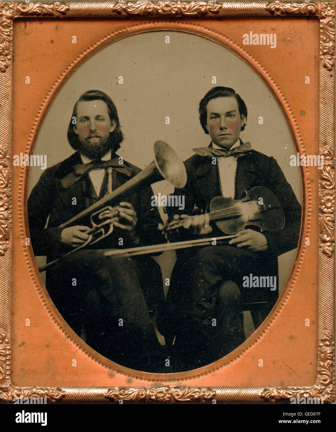 Musicians, ca 1860 Stock Photo - Alamy