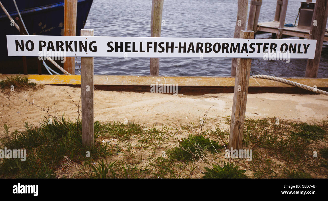 Sign in Menemsha Massachusetts on Martha's Vineyard Stock Photo - Alamy