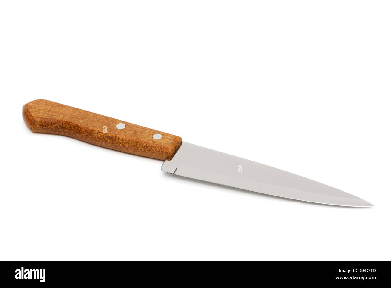 New kitchen knife on a white background Stock Photo - Alamy