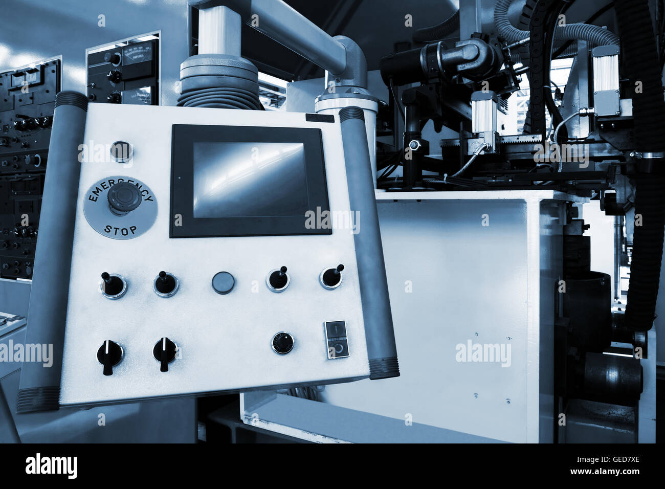 remote control of a new and modern metal machines Stock Photo - Alamy