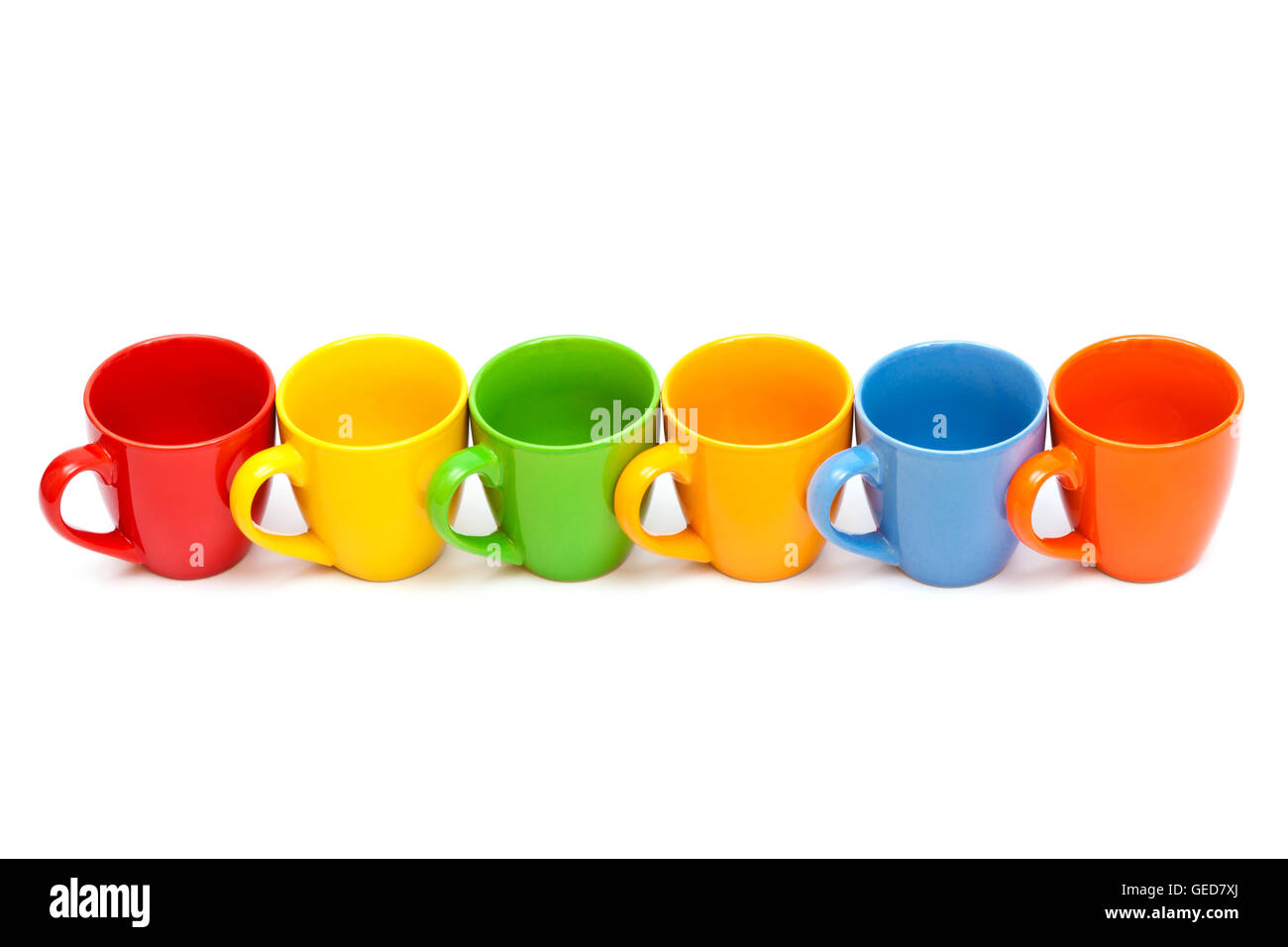 beautiful coffee cups on a white background Stock Photo - Alamy